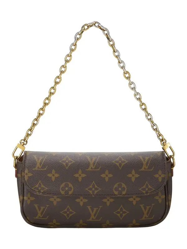 LOUIS VUITTON Monogram Canvas Ivy Wallet On Chain - Brown