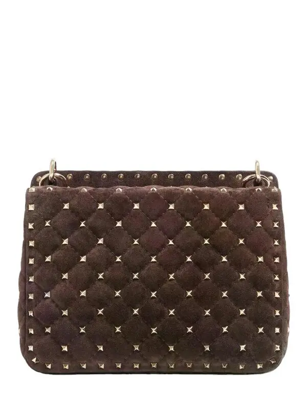 Valentino Garavani Rockstud Spike Suede Bag - Brown
