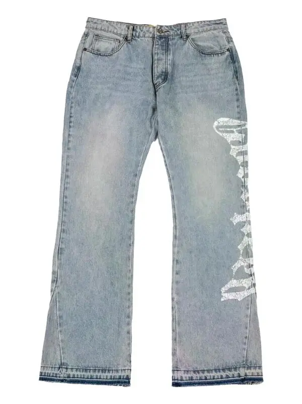 GODSPEED Logo Flared Jeans - Blue