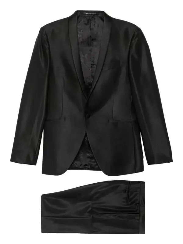 CARLO PIGNATELLI Satin-finishl Suit - Black