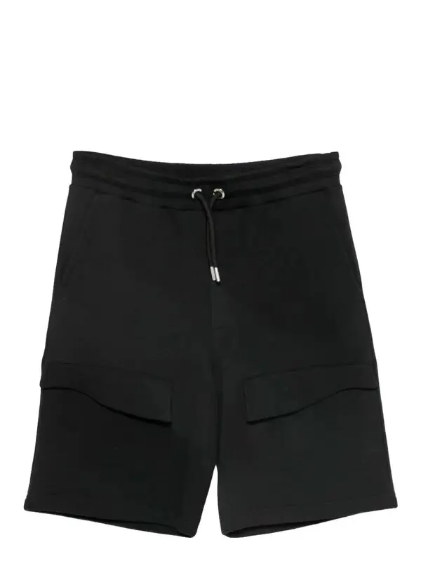 LES HOMMES URBAN Cargo Drawstring Track Shorts - Black