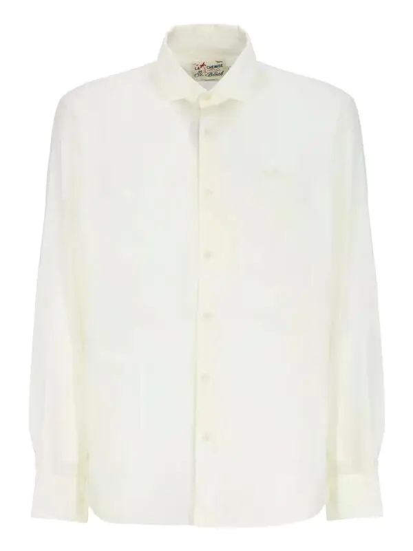 MC2 SAINT BARTH Logo-embroidered Shirt - Neutrals