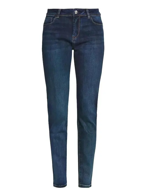 MORGAN Panelled Five-pockets Skinny Jeans - Blue
