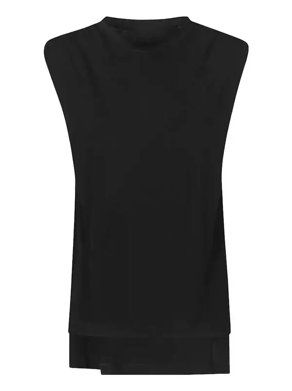 PETAR PETROV Sleeveless Layered T-shirt - Black