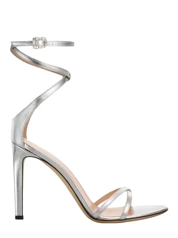 TEMPERLEY LONDON Vixen Heeled Sandals - Silver