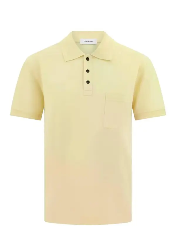 FERRAGAMO Gancini Polo Shirt - Yellow