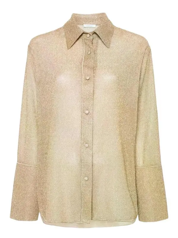 Oseree Metallic-effect Shirt - Gold
