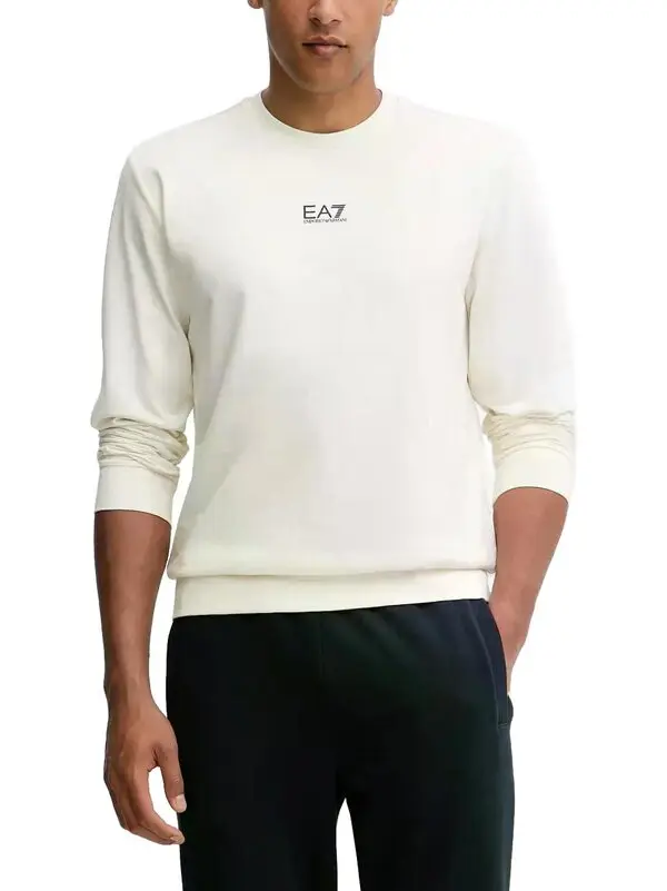 EA7 Crew-neck Sweatshirt - Neutrals