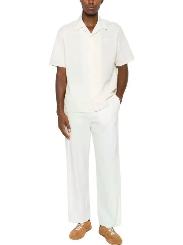 Lacoste Seersucker Striped Shirt - Neutrals