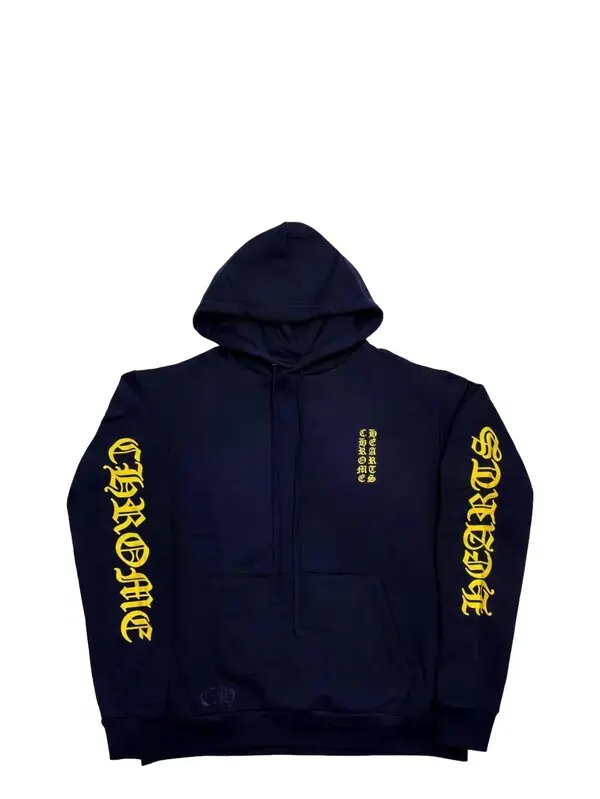 Chrome Hearts Logo-print Drawstring Hoodie - Blue