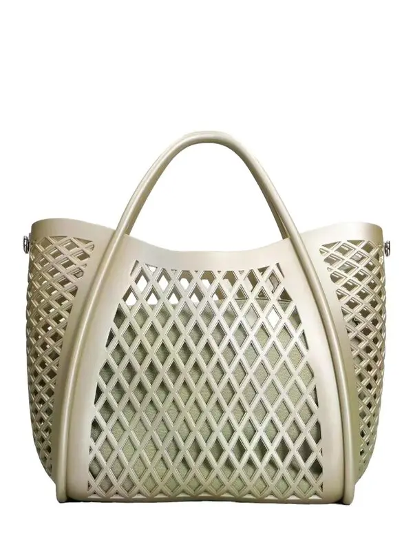 MARC ELLIS Small Flat Basket Tote Bag - Neutrals