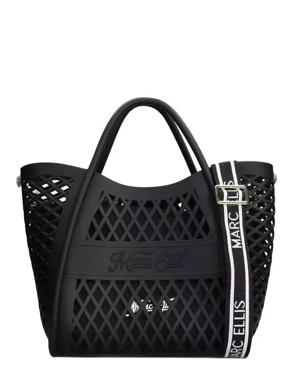 MARC ELLIS Medium Flat Basket Tote Bag - Black