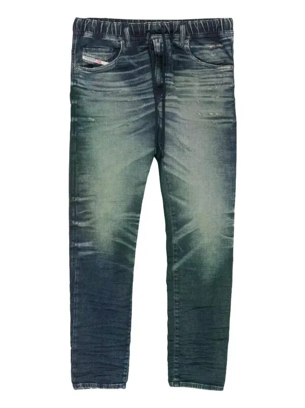 DIESEL® Distressed Jeans With Drawstring Waist - Blue