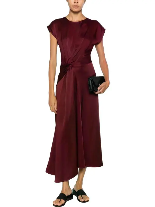 Victoria Beckham Aria Midi Dress - Red