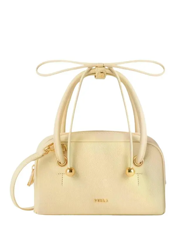 Furla Dome Leather Tote Bag - Yellow