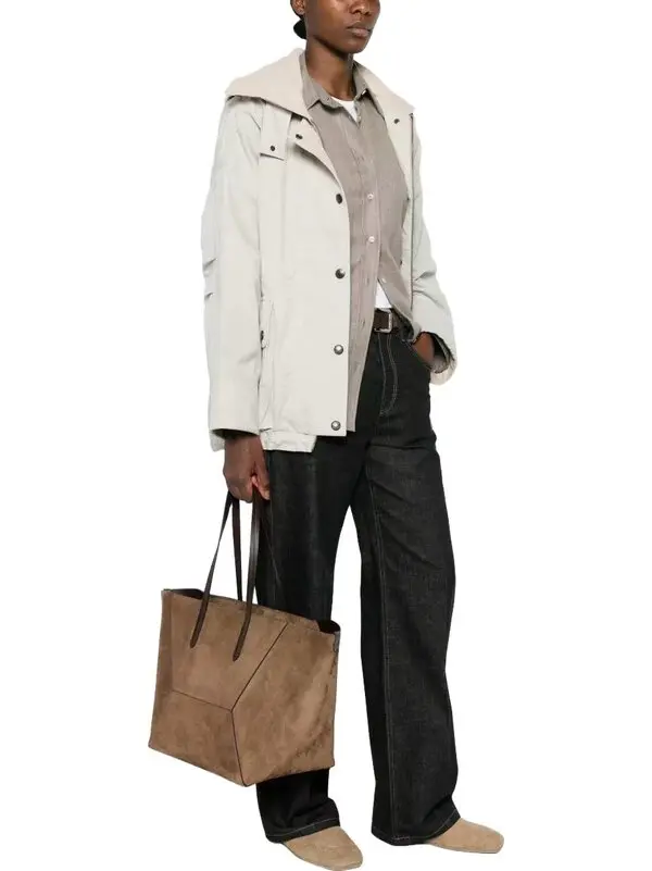Brunello Cucinelli Suede Finish Panelled Tote Bag - Brown
