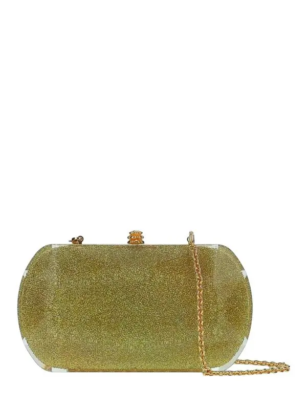 Tyler Ellis Giulia Glitter Clutch Bag - Gold