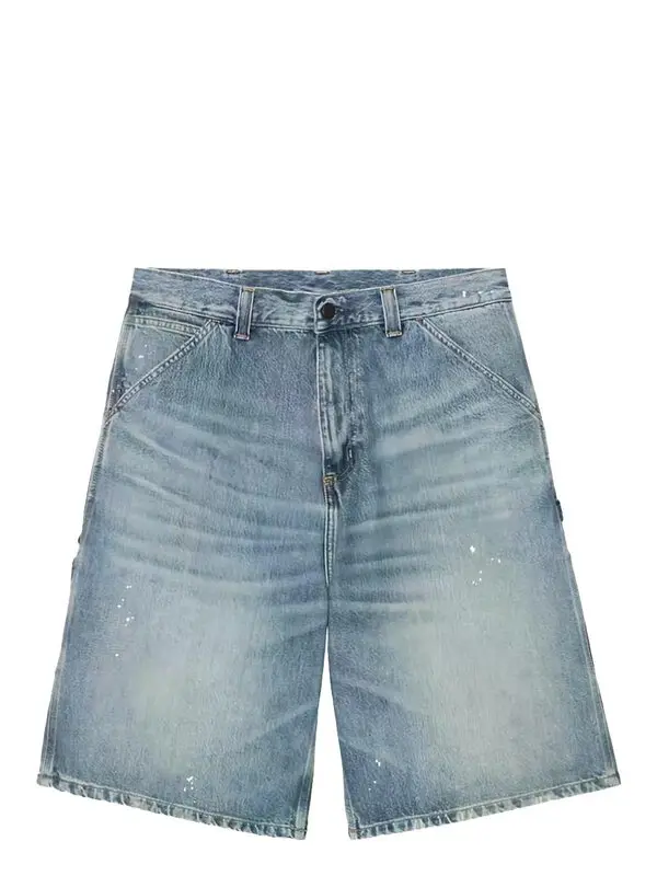 Carhartt Work In Progress Paint-splatter Denim Shorts - Blue