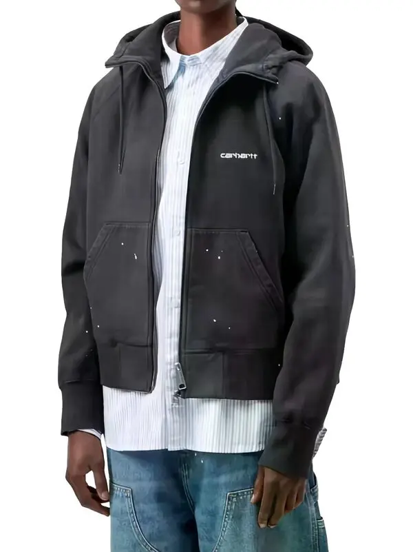 Carhartt Work In Progress Paint Splatter Hoodie - Grey
