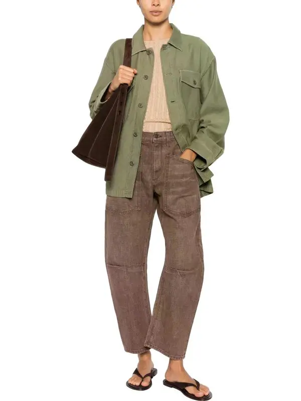 NILI LOTAN Howard Button-up Chest-pocket Shirt - Green