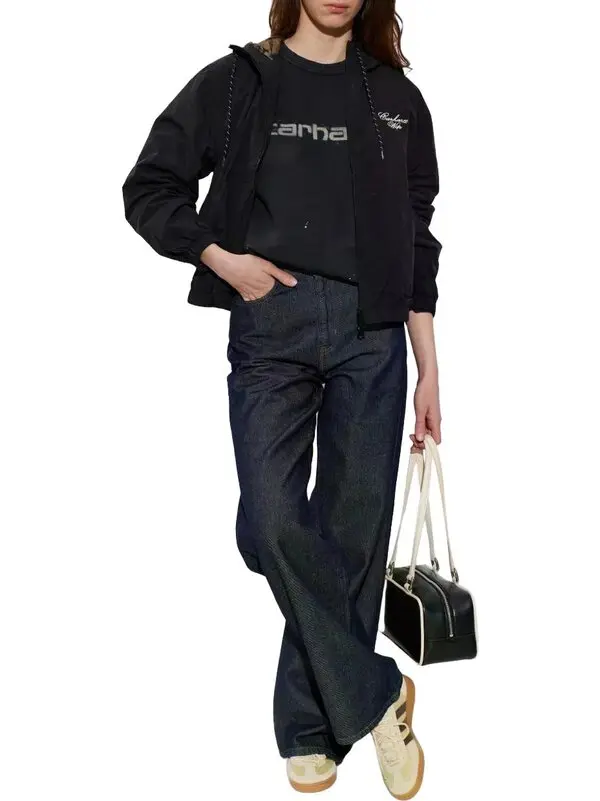 Carhartt Work In Progress Paint-splatter Logo Sweatshirt - Black