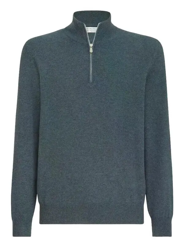 Brunello Cucinelli Half-zip Sweater - Blue