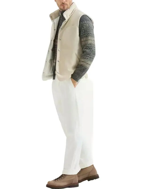 Brunello Cucinelli Snap-button Fastening Gilet - Neutrals
