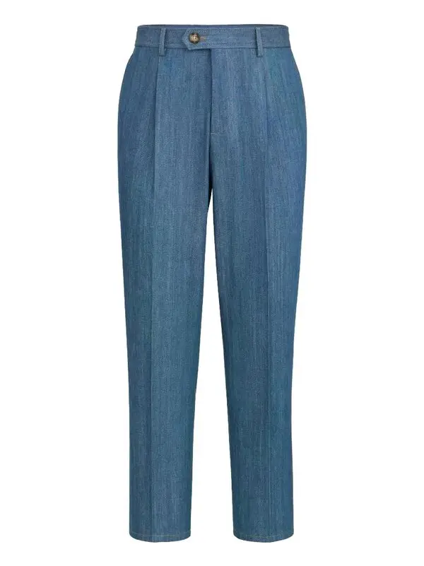 Brunello Cucinelli Pleated Design Trousers - Blue