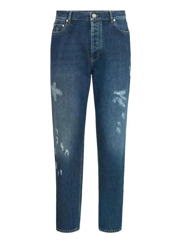Brunello Cucinelli Logo-embroidered Jeans - Blue
