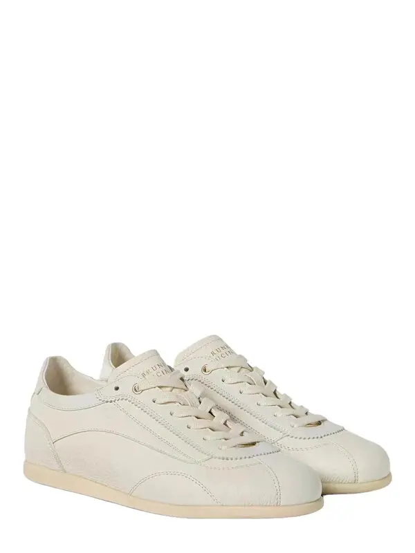 Brunello Cucinelli Ivory Logo Detail Sneakers - Neutrals