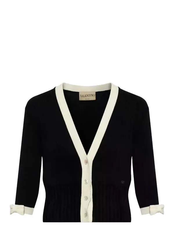 Valentino Garavani Cropped Cardigan - Black