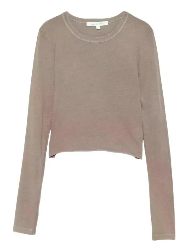 SLVRLAKE Long-sleeve Cropped T-shirt - Brown