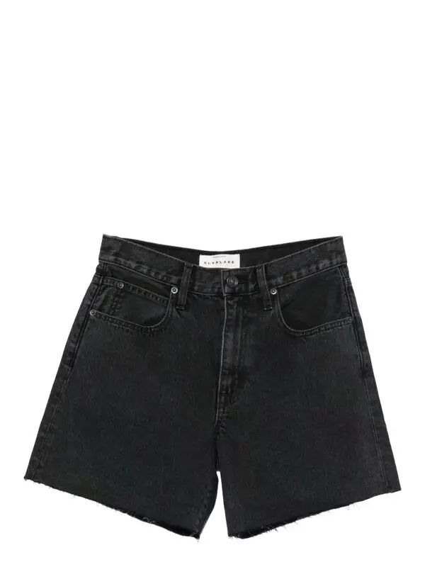 SLVRLAKE Sienna Raw-cut Hem Shorts - Black