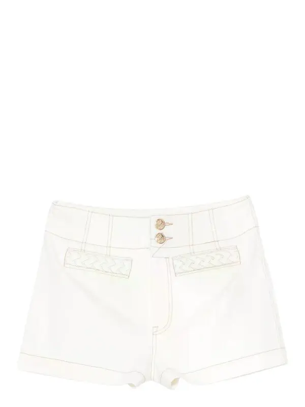 Zimmermann Roselight Braided-trim Shorts - Neutrals