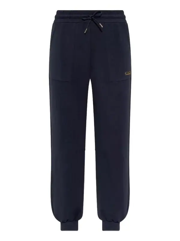 EA7 Drawstring Logo Plaque Track Pants - Blue