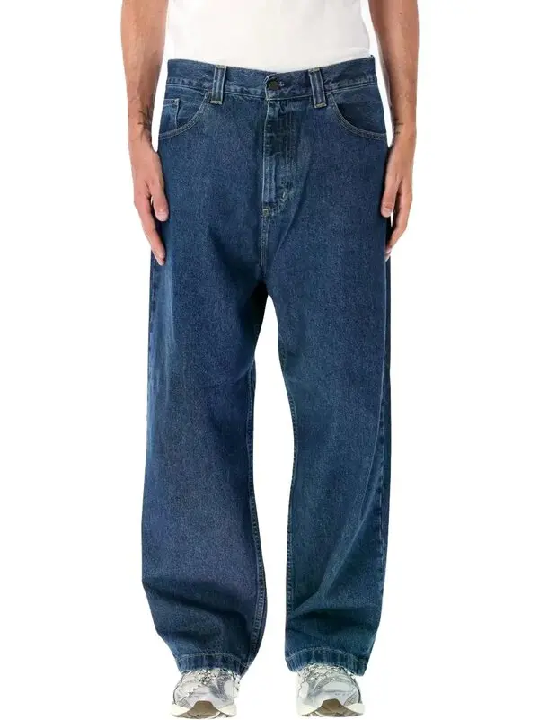 Carhartt Work In Progress Brandon Logo-patch Jeans - Blue