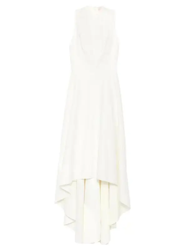 LEEN MOUGRHABI Fleur Bow-detail A-line Maxi Dress - White