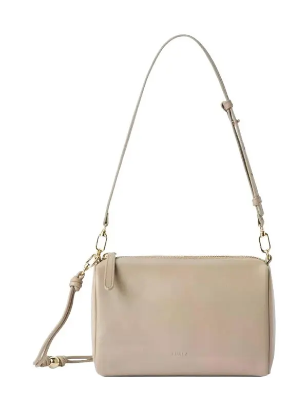 Furla Logo-print Leather Crossbody Bag - Neutrals