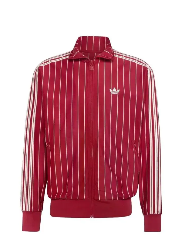 Adidas Firebird Pinstripe Track Jacket - Red