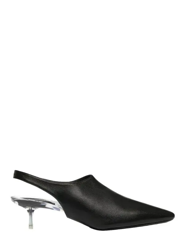 COURREGES Slingback Pumps With Transparent Heel - Black