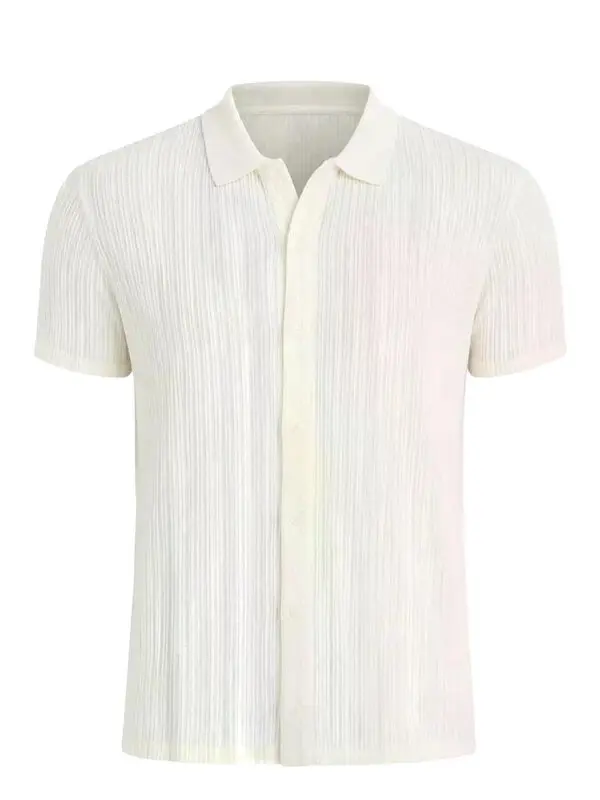 Guess Olsen Textured Short-sleeve Shirt - White