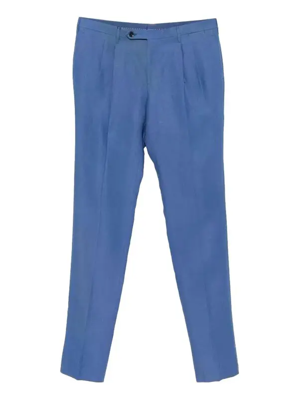ROTA Pleated Pressed-crease Trousers - Blue
