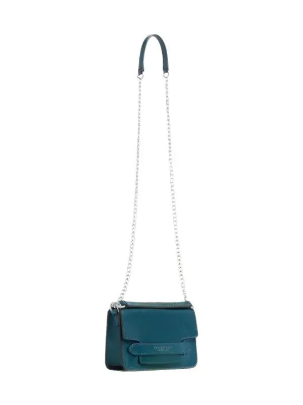 THE BRIDGE Chain-link Leather Mini Bag - Blue