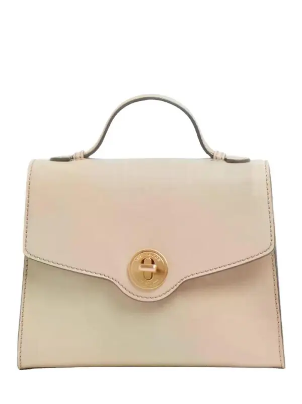 THE BRIDGE Leather Twist-lock Tote Bag - Neutrals