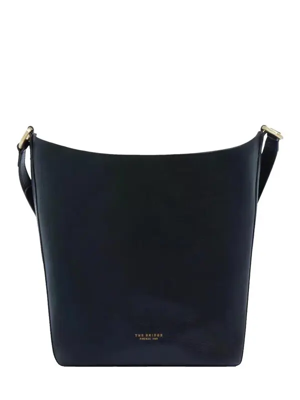 THE BRIDGE Soft Leather Bucket Bag - Black