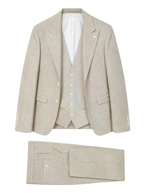 RAMON SANJURJO Three-piece Single-breasted Suit - Neutrals
