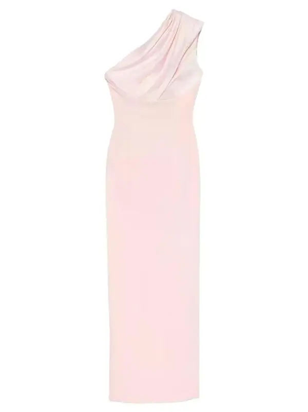 Solace London One-shoulder Draped Maxi Dress - Pink