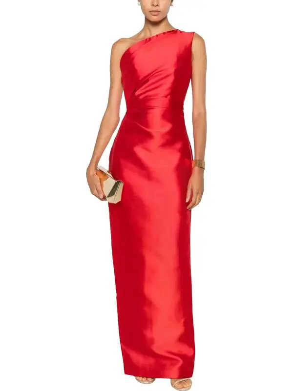 Solace London One-shoulder Maxi Dress - Red