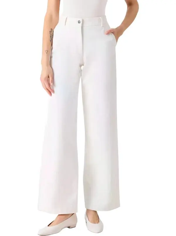 Akris Finnian Wide-leg Jeans - White