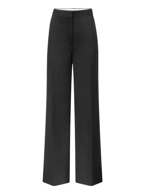 FFORME Tailored Wool Wide-leg Trousers - Black
